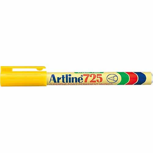 EK-725-YELLOW SHACHIHATA ปากกาเคมี Artline 725 (0.4mm) Yellow - monet.asia