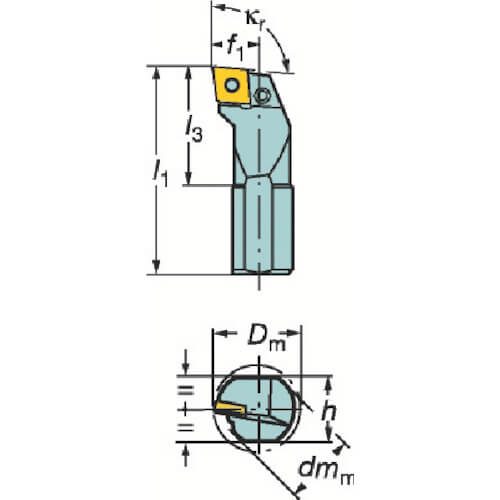 S40V-PCLNR 12 SANDVIK T-Max P ดอกคว้านสำหรับเศษลบ - monet.asia